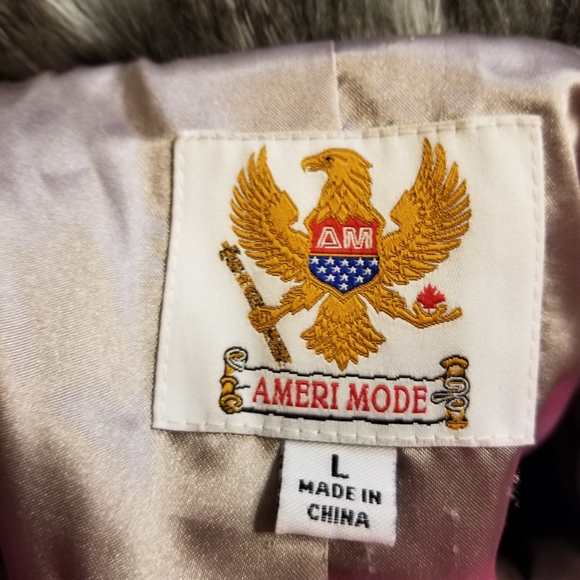 Ameri Mode | Jackets & Coats | Ameri Mode Funky Gray Faux Fur Coat L | Poshmark